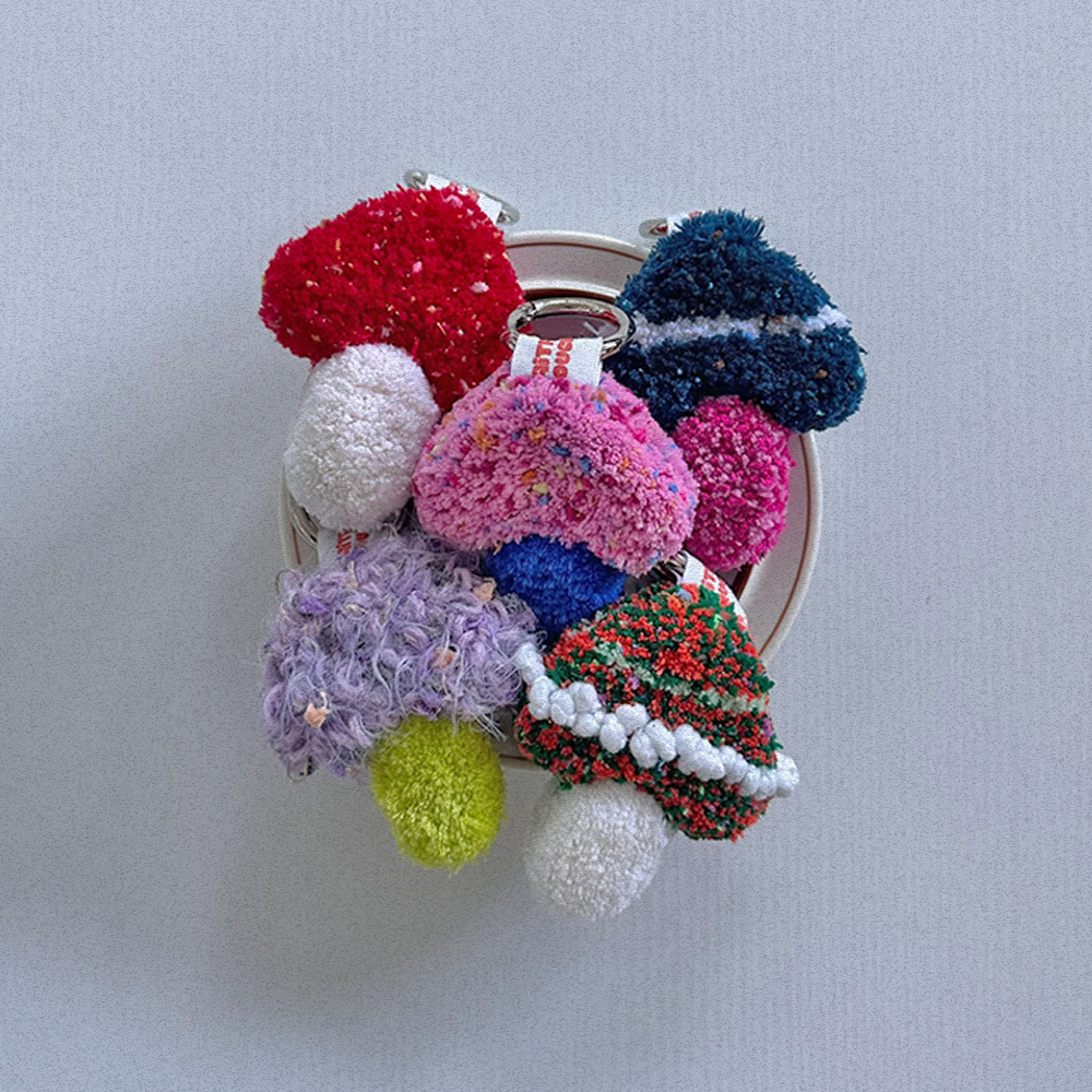 키프터치 Mushroom Tufting Keyring ( 5 color ) - 위시버킷