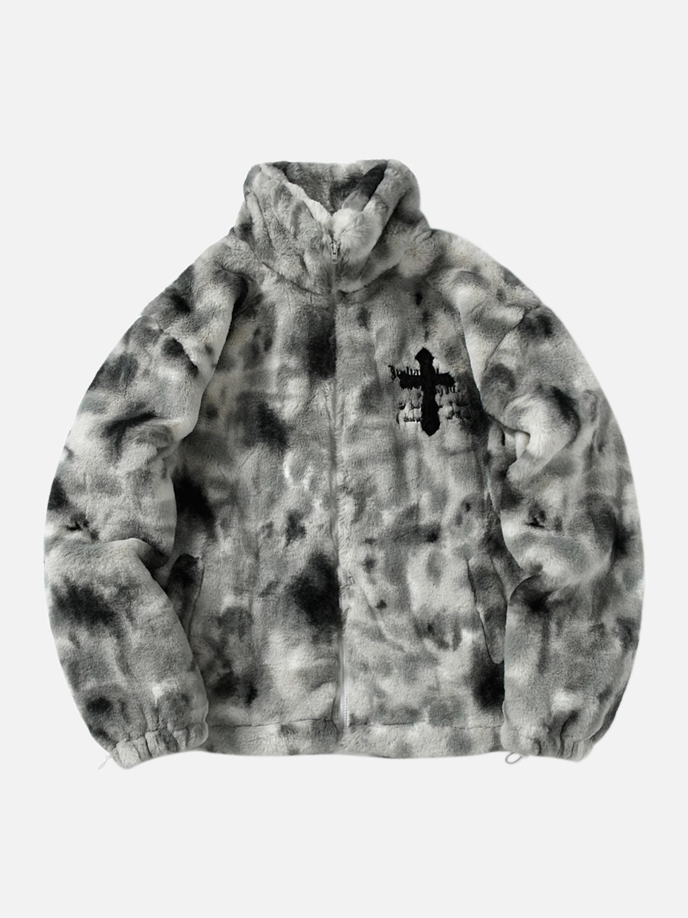 수퍼메이드 The Supermade Gradient Plush Cross Embroidered Lambswool Jacket ...