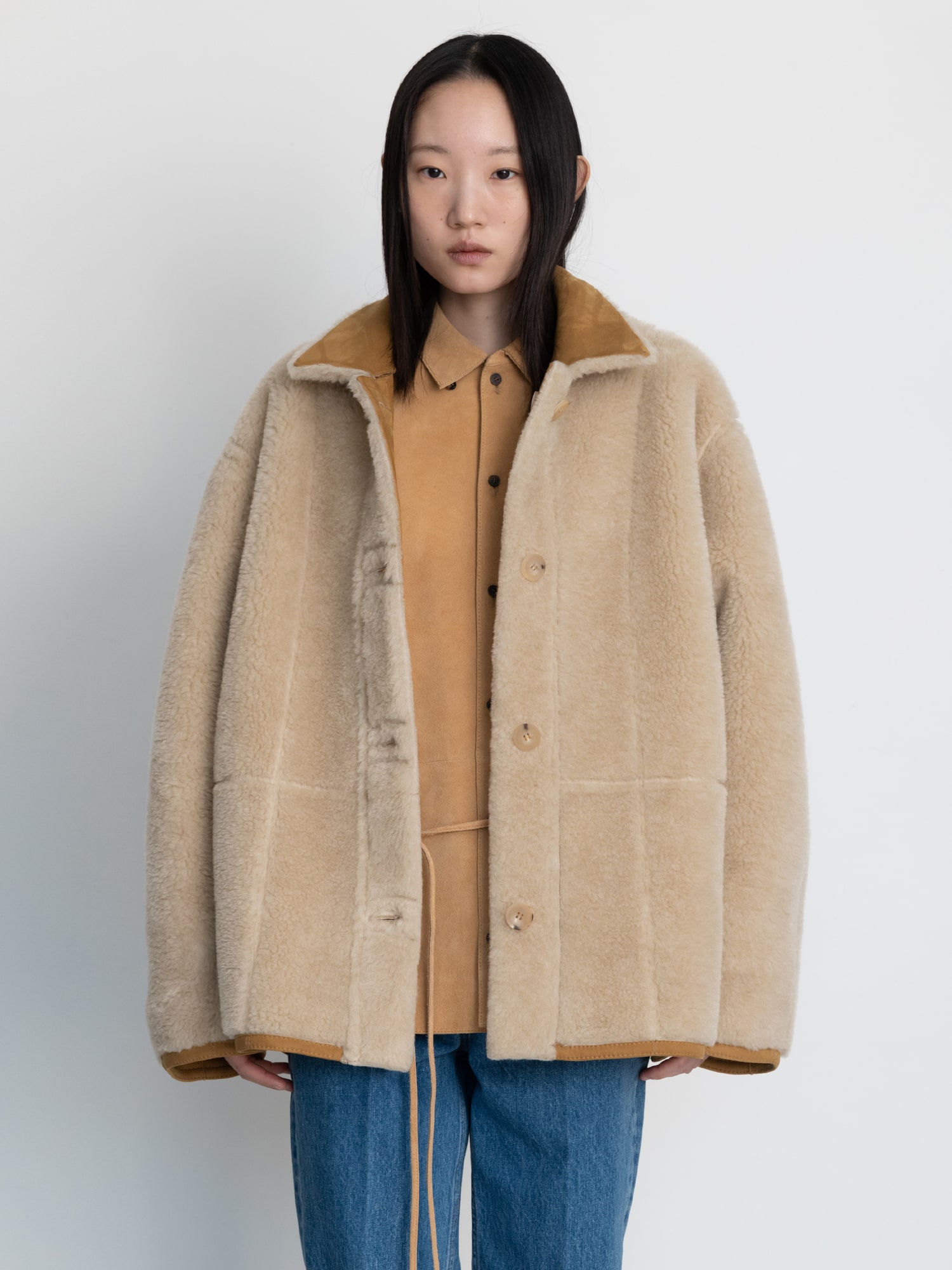 르17셉템버 Suede Fur Reversible Jacket - Camel - 위시버킷