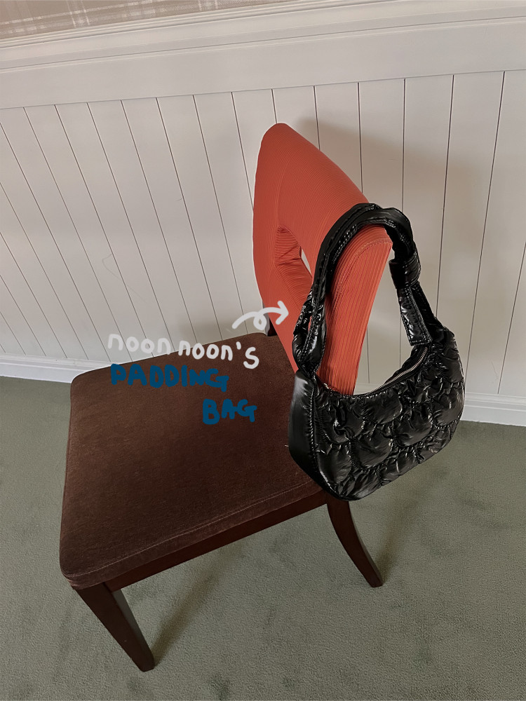눈눈 noonnoon padding bag (black) - 위시버킷