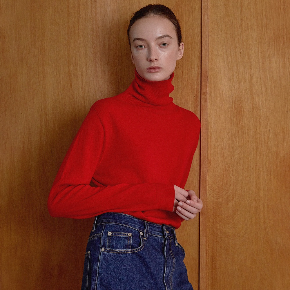 어그스트 turtle neck knit (4color) - 위시버킷