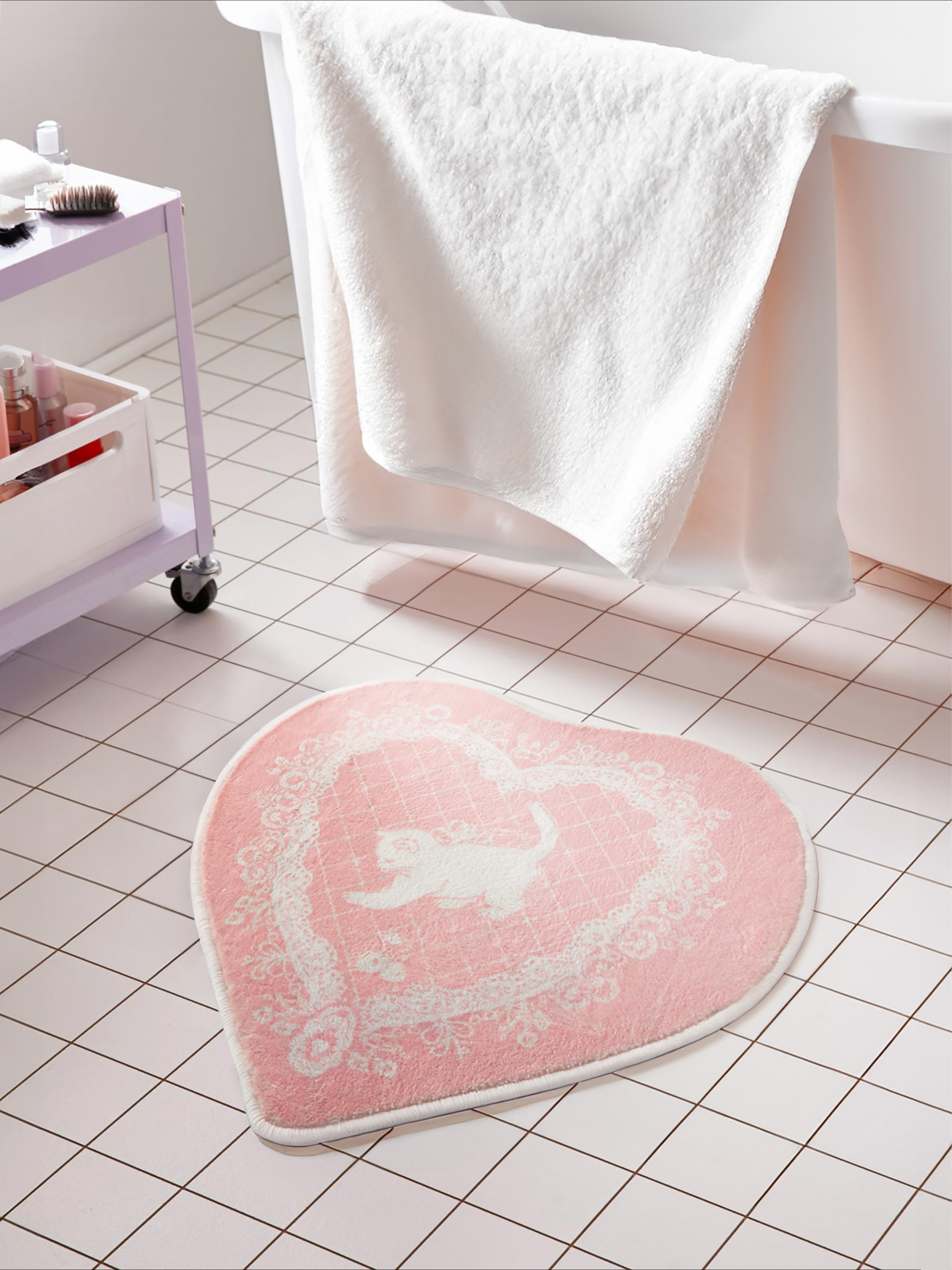 사이다 CIDER Cat Pattern Washable Rug - 위시버킷
