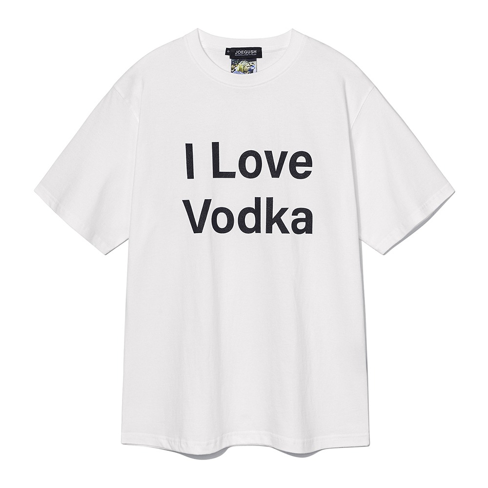 바스카스토어 JOEGUSH I Love Vodka T-shirt "White\" - 위시버킷