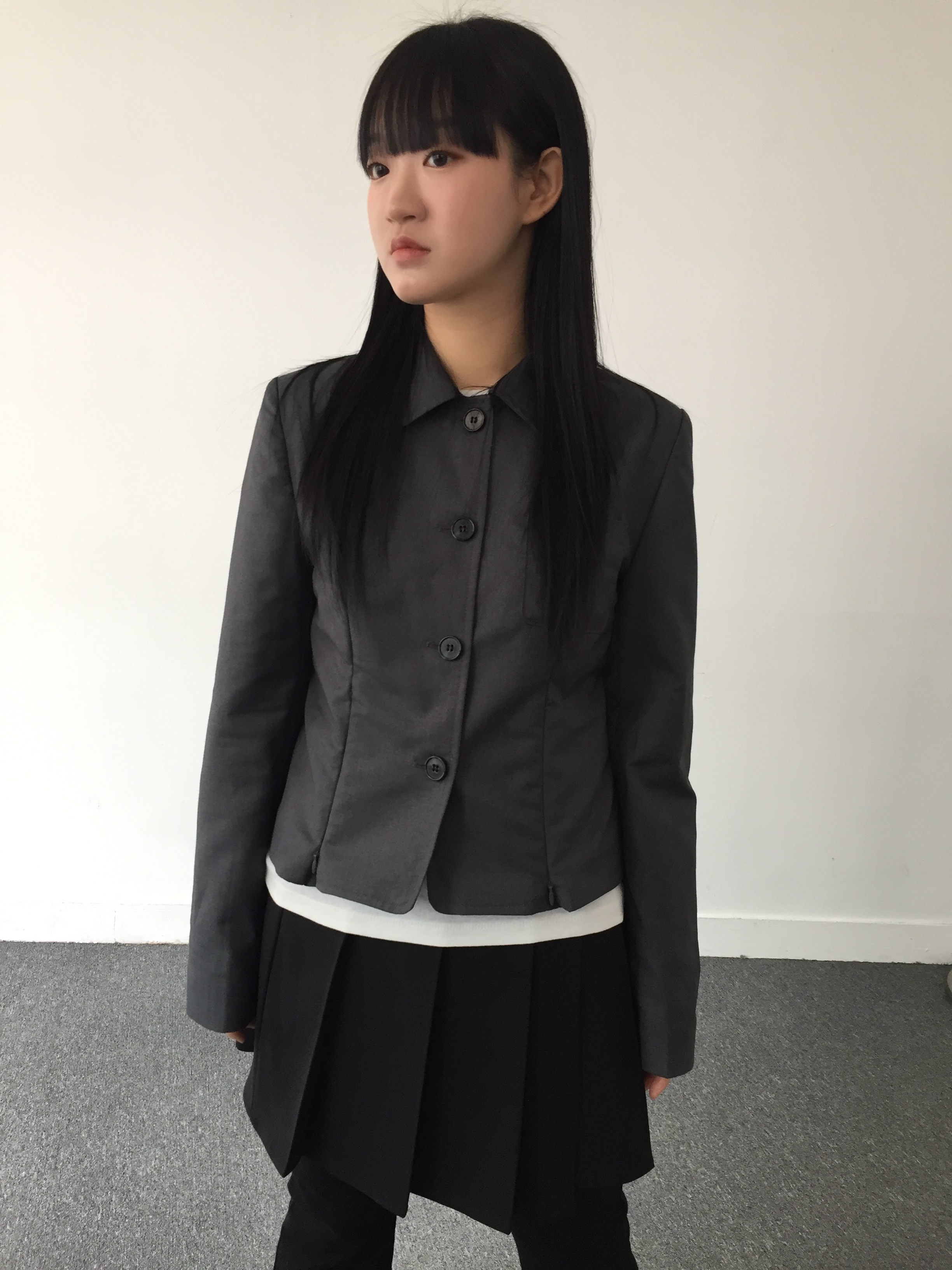 우온 cropped slit jacket (2c) - 위시버킷