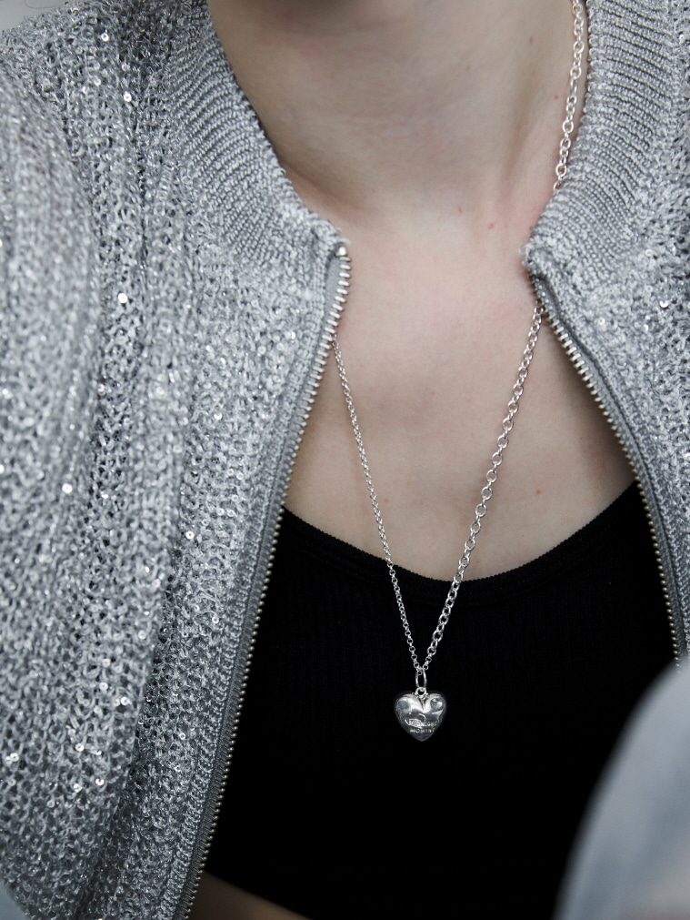 미드나잇모먼트 half chain bumpy love necklace - 위시버킷