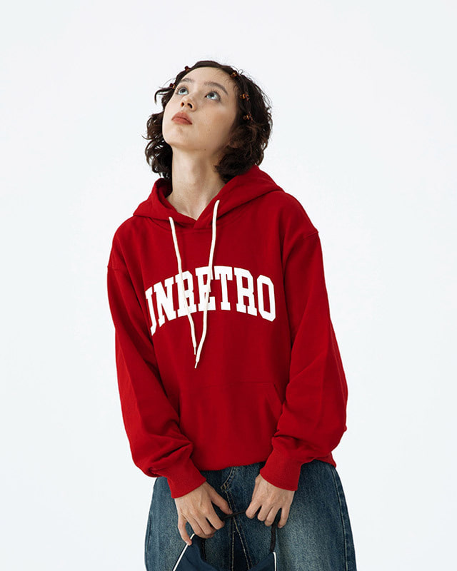 올드런드리 UNRETRO 컬리지 로고 후디 (레드) - 위시버킷