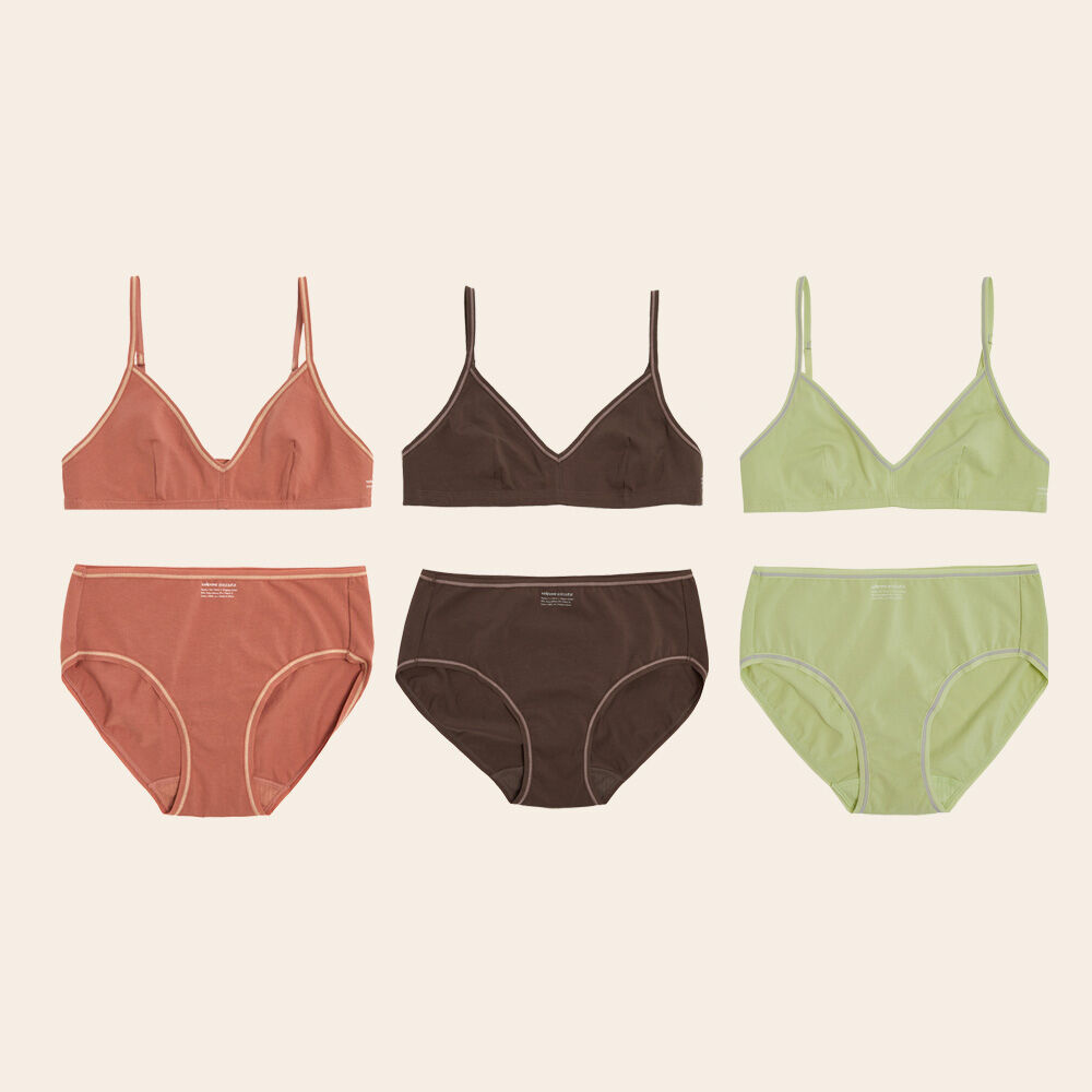 비브비브 [23SS/29CM 단독] 오가닉 오! 1+2 SET (브라1+팬티2)_4 Colors - 위시버킷