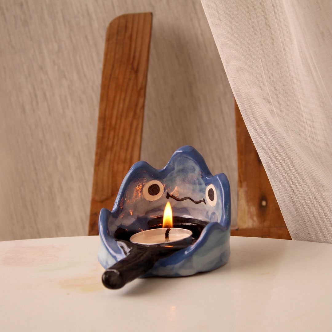 엣시 Pre-order Cute Blue Fire Candle holder,Candle Tealight,Unique Gift ...