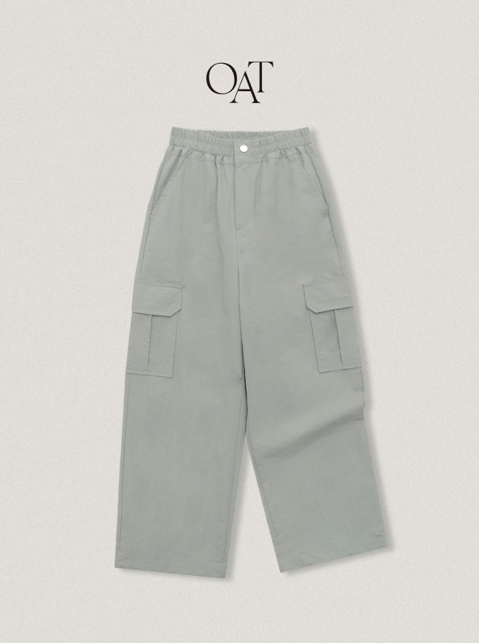 98도씨 [OAT] Snap Nylon Cargo Stopper Pants - Stone Mint - 위시버킷