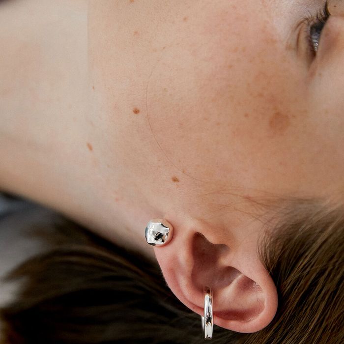 미드나잇모먼트 bumpy mini earring - silver - 위시버킷