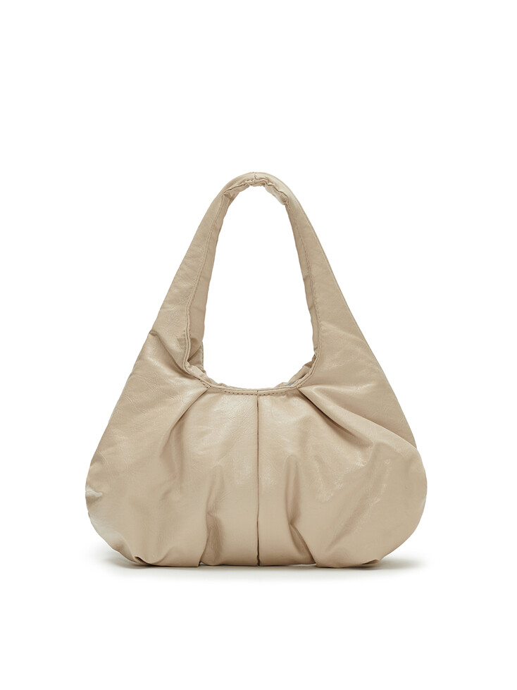 오타이 Rustling leather padding bag [Cream, Brown, Black] - 위시버킷