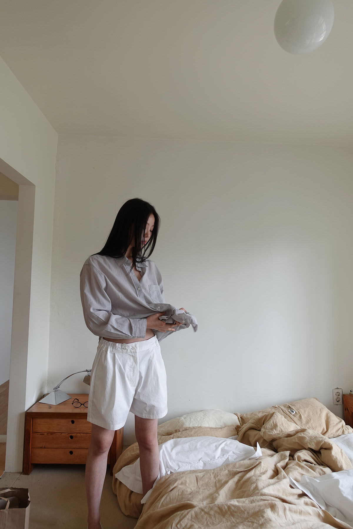 모크 Twins button shorts -2C - 위시버킷