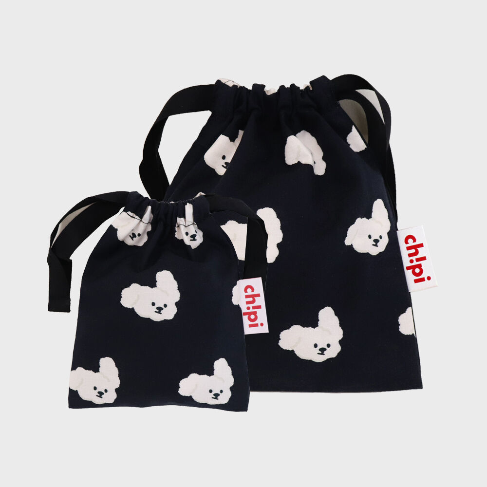 치피 POPO Basic String Pouch(Black) - 위시버킷