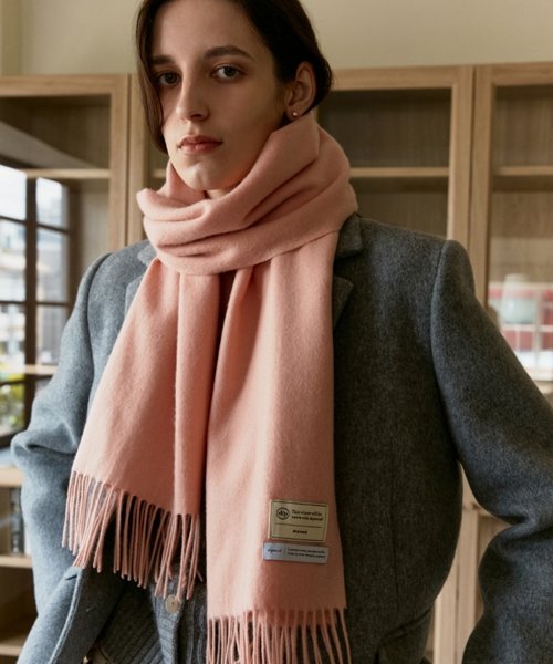 드파운드 cashmere wool blended muffler - baby pink - 위시버킷