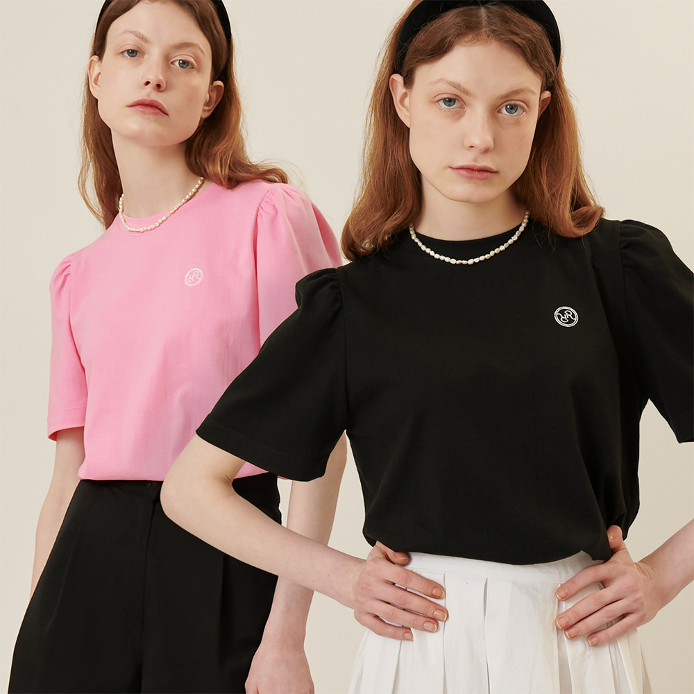 론론 [1+1] PUFF SLEEVE HALF T SHIRT (4color) - 위시버킷