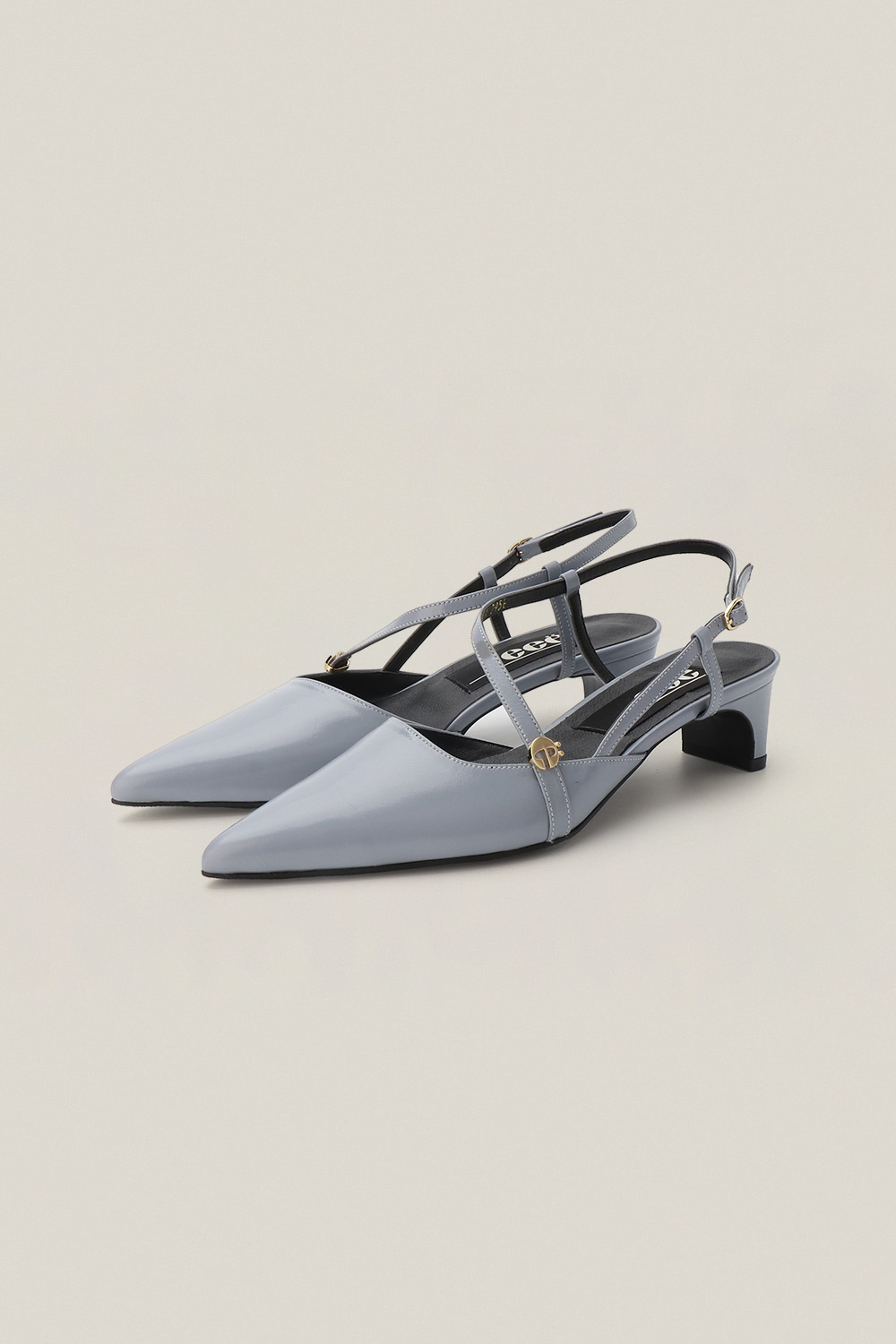 이이에 RIE DIAGONAL STRAP STILETTO HEEL - 위시버킷