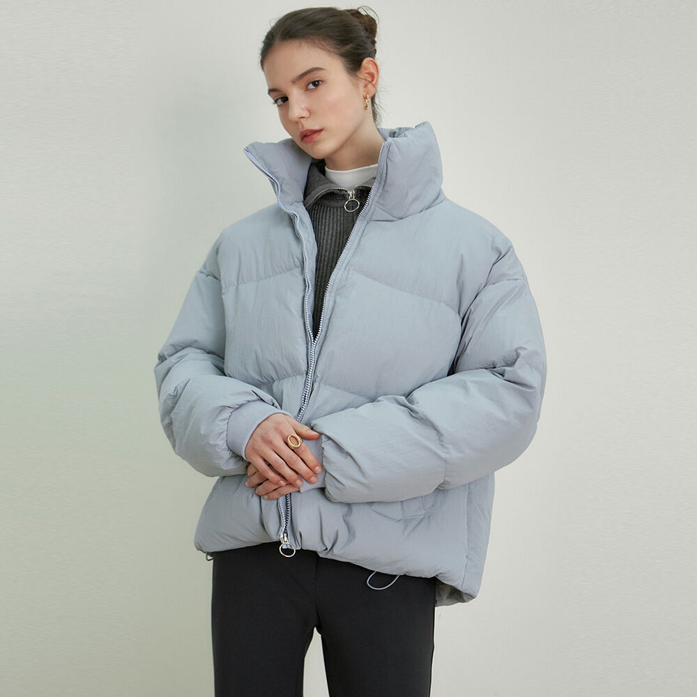 닉앤니콜 MINIMAL DOWN OVER SHORT PADDING_SKY BLUE - 위시버킷