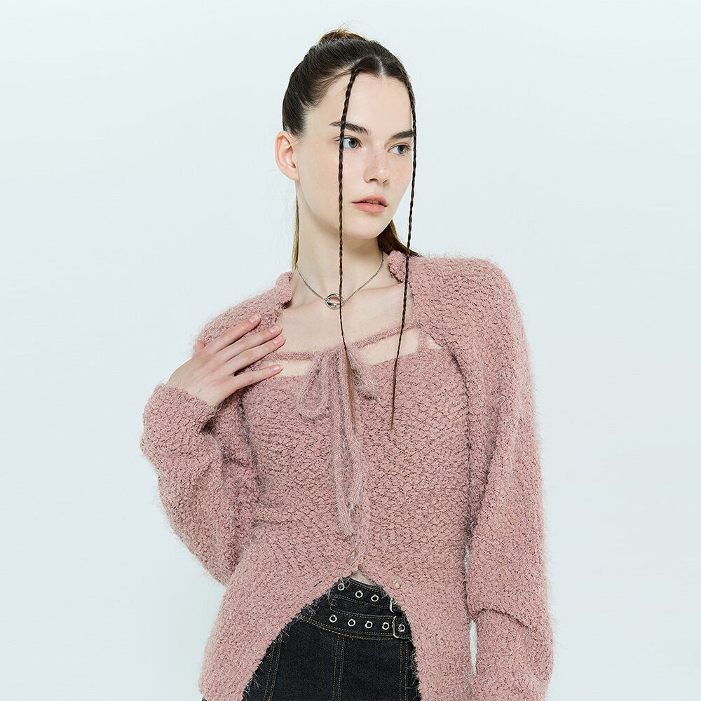 라티젠 L6 BOLERO & BUSTIER KNIT SET(PINK) - 위시버킷