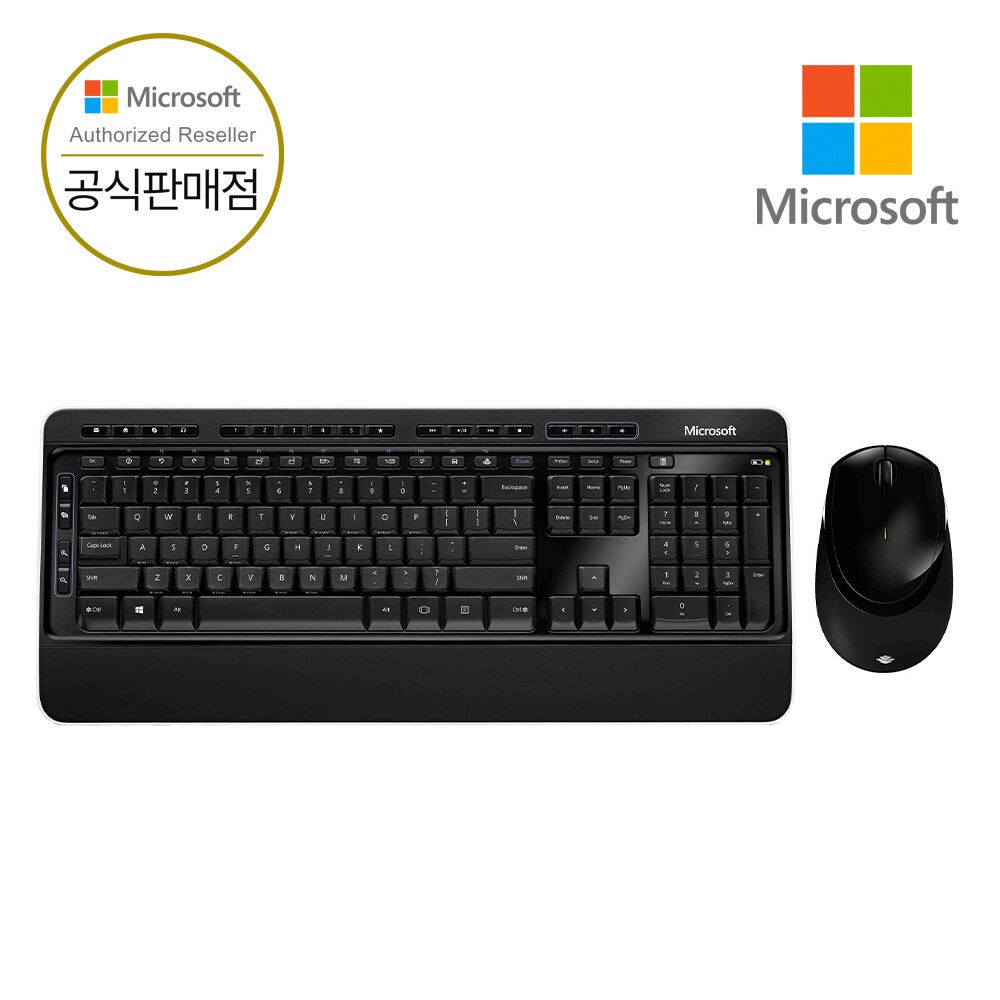 마이크로소프트 [ Microsoft 코리아 ] 마이크로소프트 무선 데스크탑 3050 무선 키보드+마우스 세트 - 위시버킷