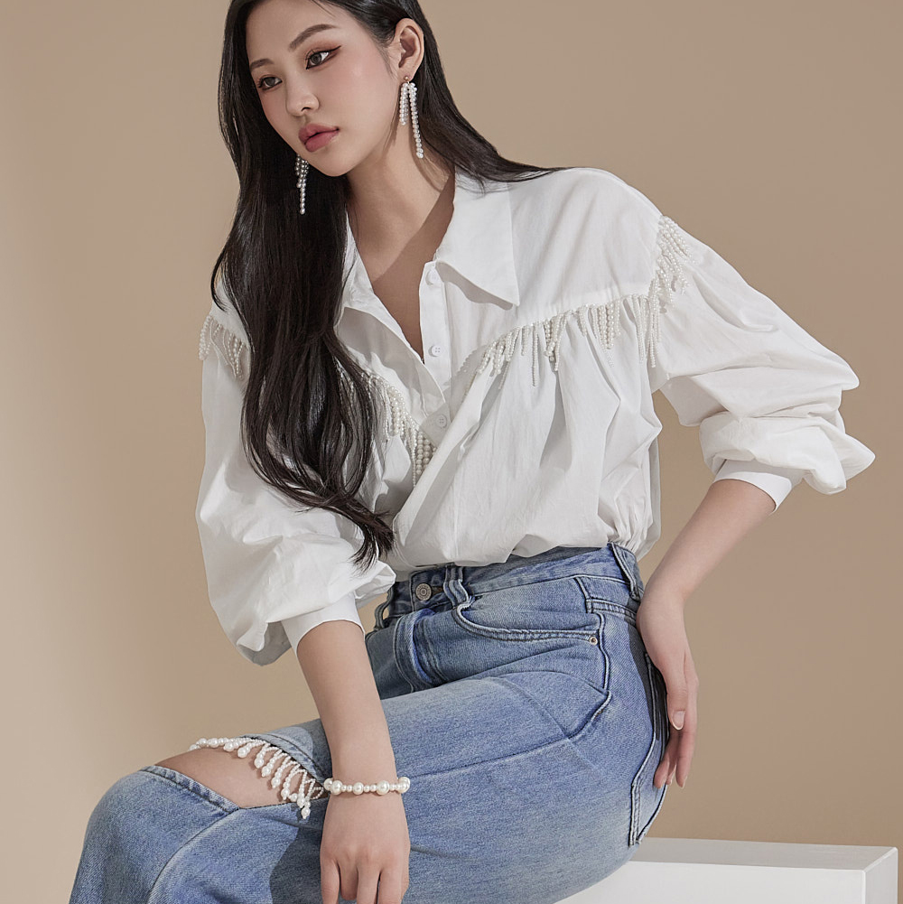 딘트 S623 프린지 셔츠 - 위시버킷