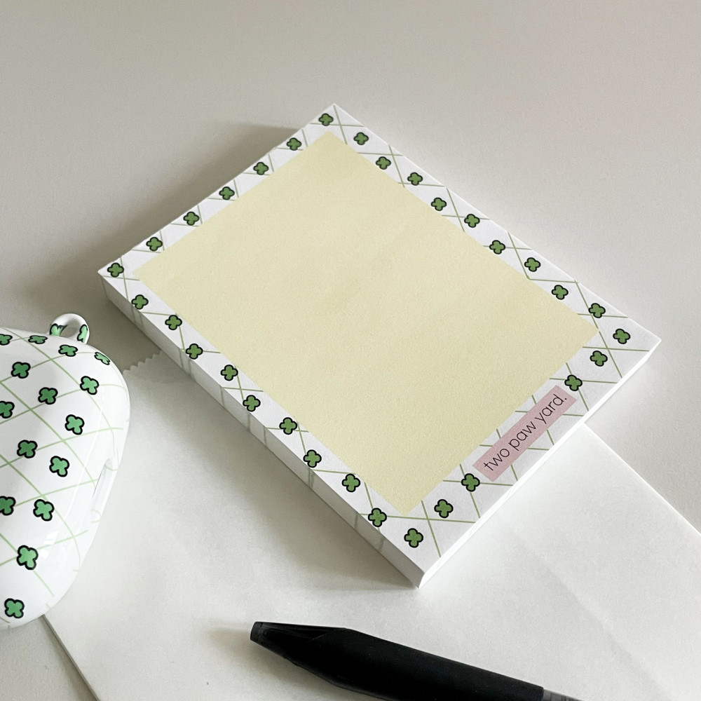 투포우야드 clover pattern memo pad / 떡메모지 - 위시버킷