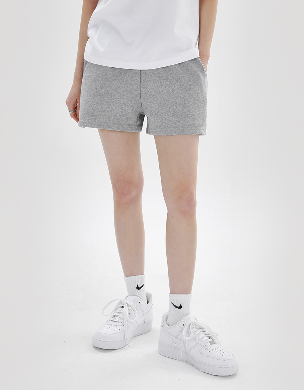 블랙업 [B-BASIC] 라이트 코튼 트레이닝 숏팬츠 (2type) - 위시버킷