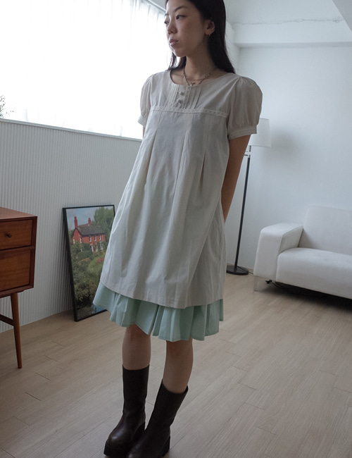 더리틀빅맨 The Littlebigman. Egg pintuck ops (2colors) - 위시버킷