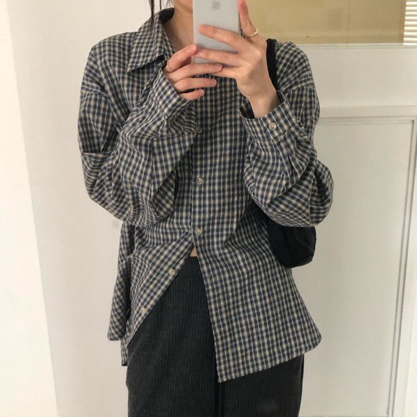 어녹픈 small pattern checkde shirt (2C) - 위시버킷