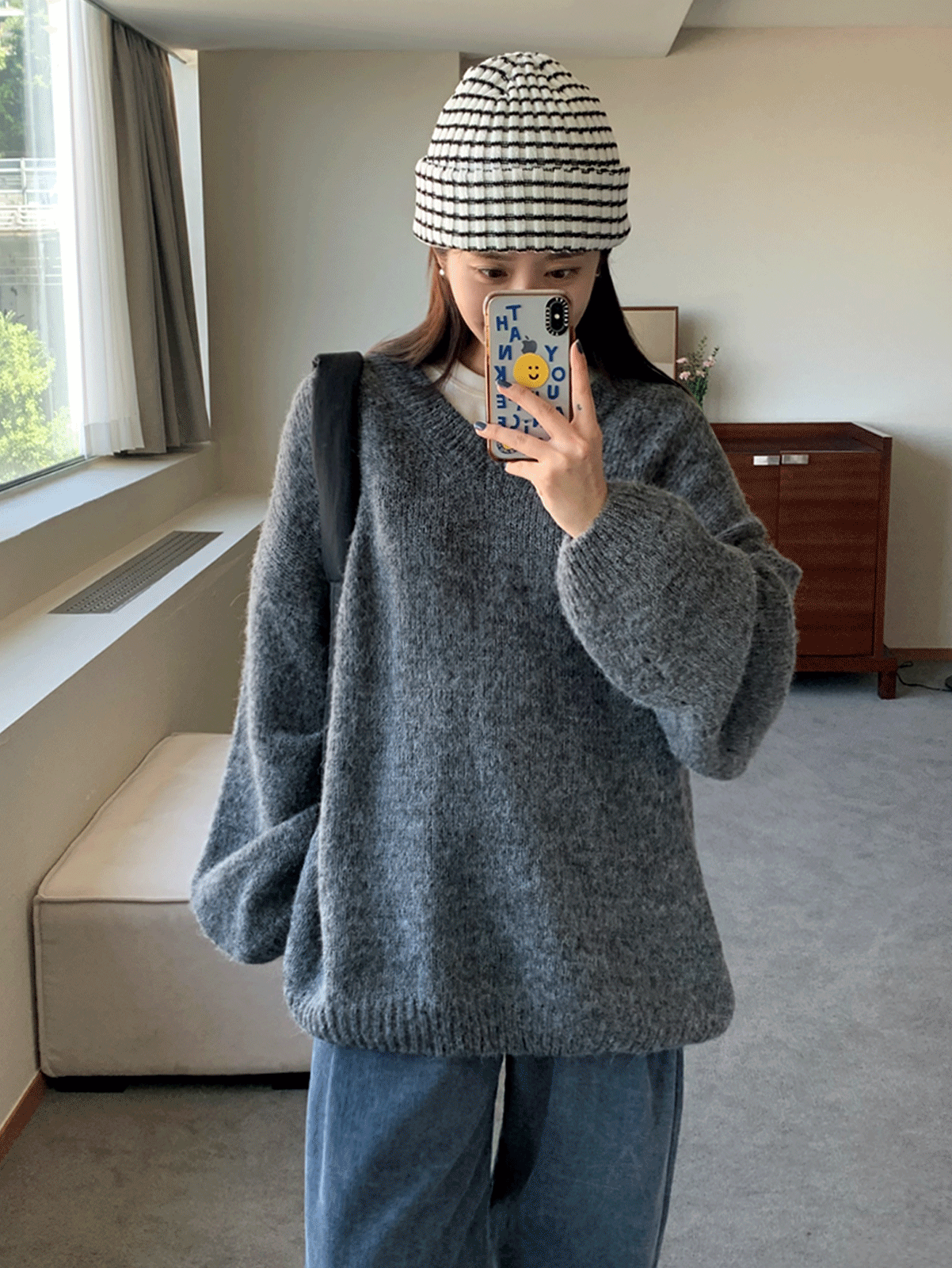 어리틀빗 viola v-neck knit (5color) 핏굿, 추천! - 위시버킷