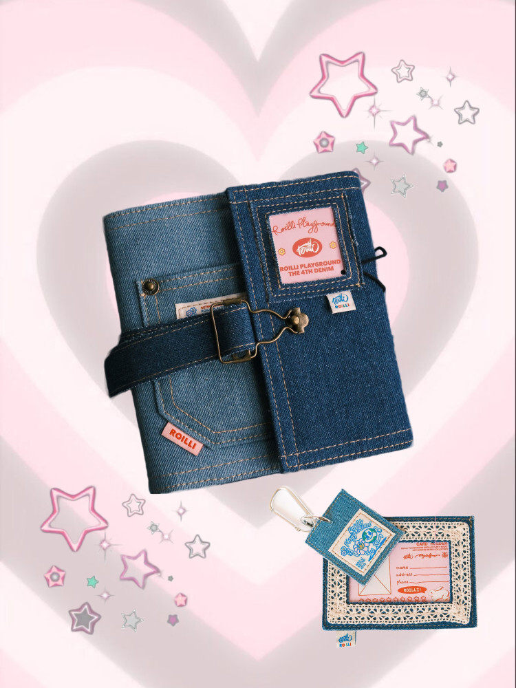 로일리리 수심 Roilli Jeans Diary 4th 데님 다이어리 y2k 커버 A7 바인더 - 위시버킷