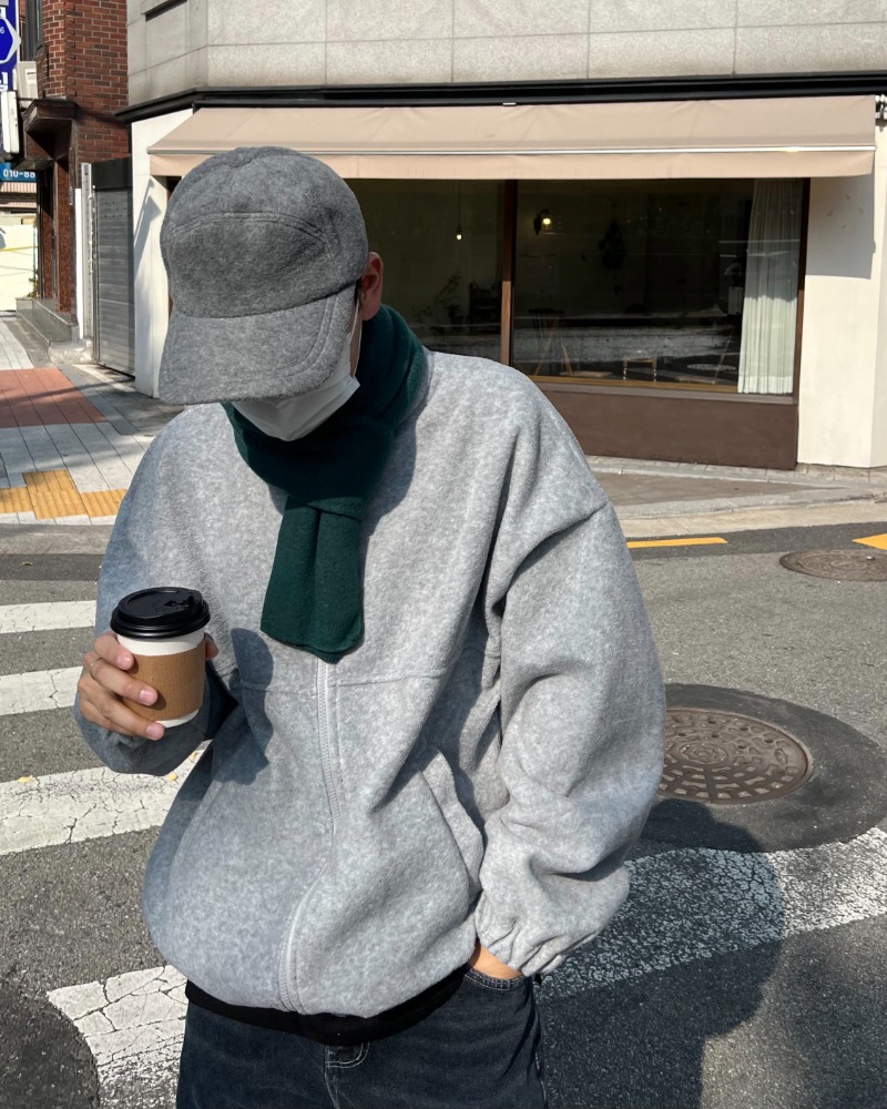 HOONT BA Material Fleece Zip-Up - 위시버킷