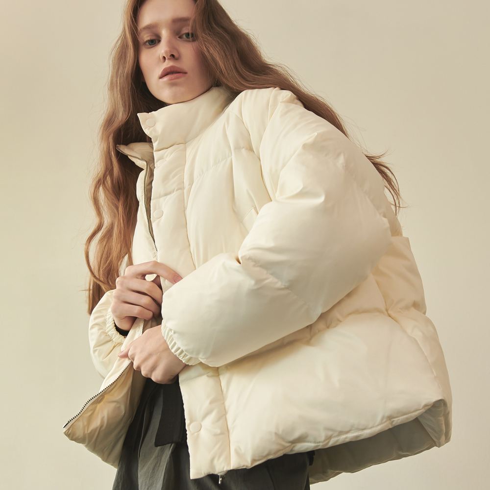 론론 [리퍼브] RR DUCK DOWN SHORT PADDING IVORY - 위시버킷