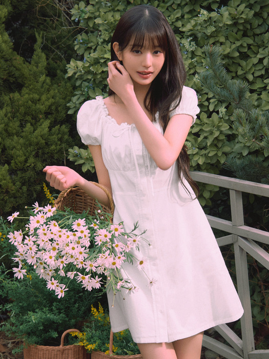 로라로라 LACE MINI ONEPIECE WHITE - 위시버킷