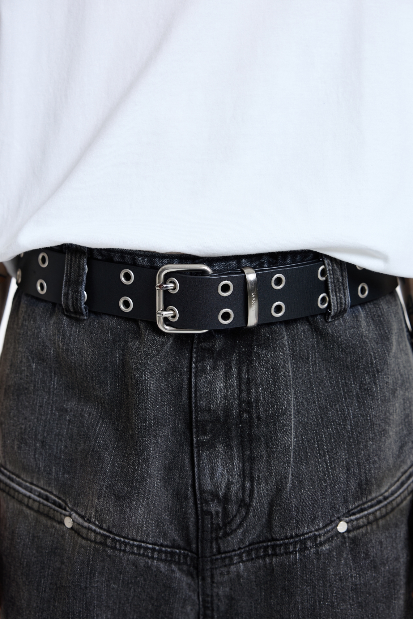 본바트 Half Eyelet Belt (Black) - 위시버킷