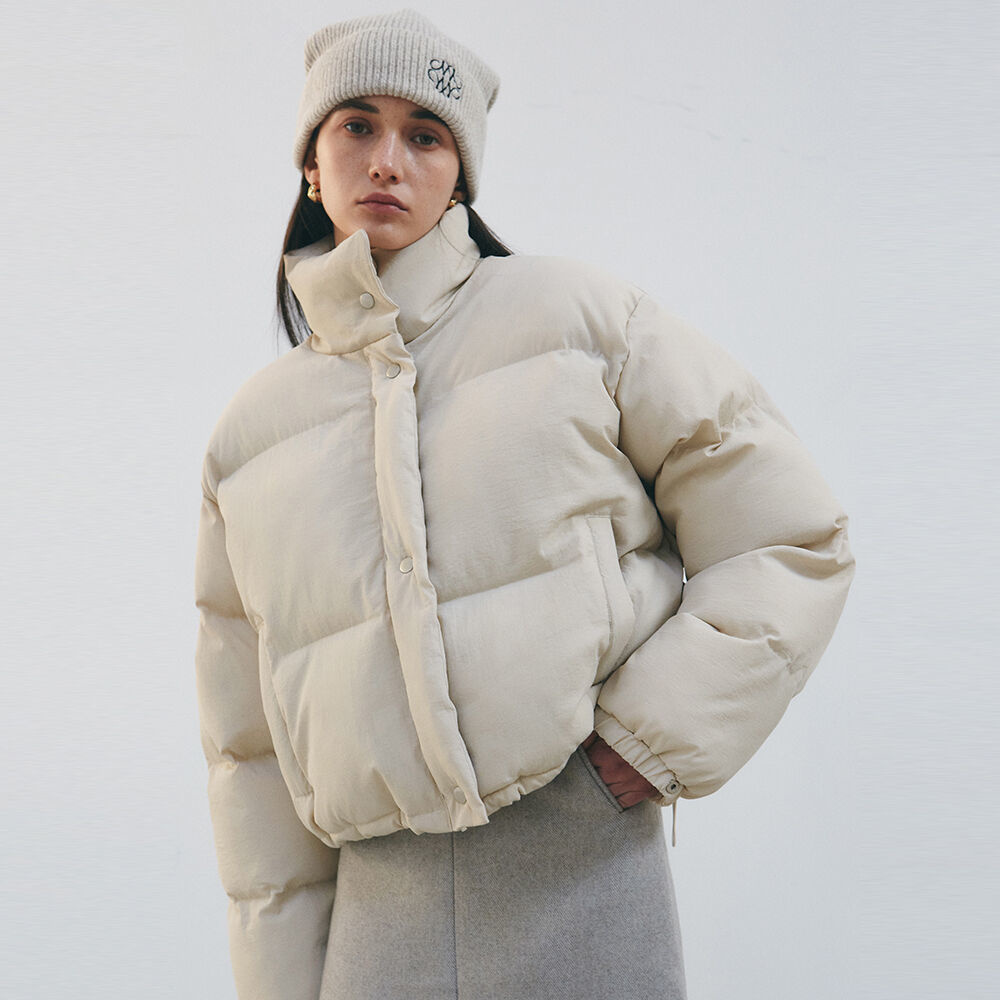 닉앤니콜 HIGHNECK PUFFER SHORT PADDING_CREAM BEIGE - 위시버킷