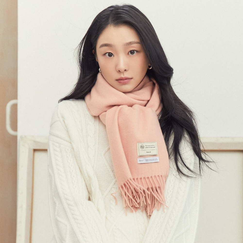 드파운드 cashmere wool blended muffler - baby pink - 위시버킷