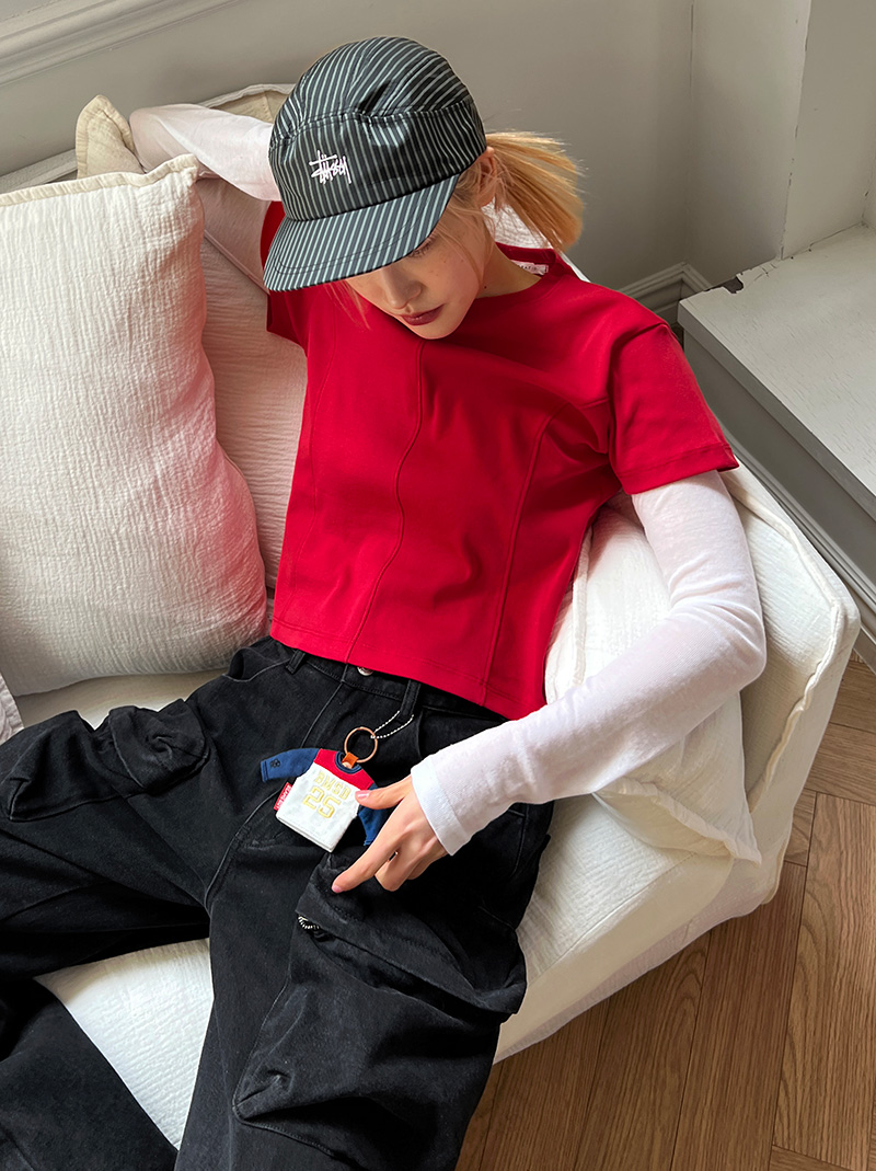 아케 FRONT LINE HALF T (4color!) - 위시버킷