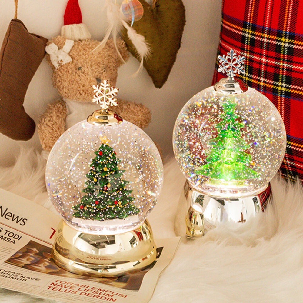 꾸미까 크리스마스 원형 워터볼 오르골 (2type) - 위시버킷