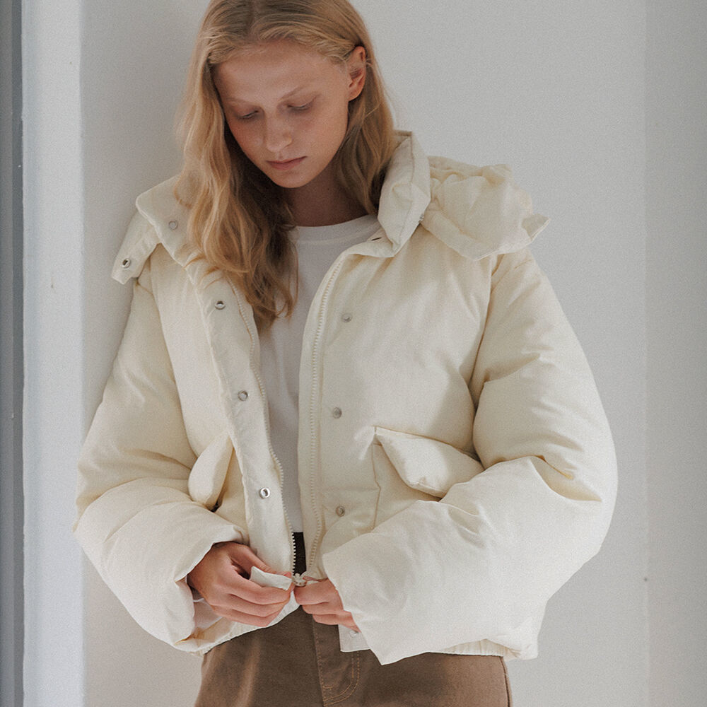 유라고 Duck down hooded padding jumper - 위시버킷