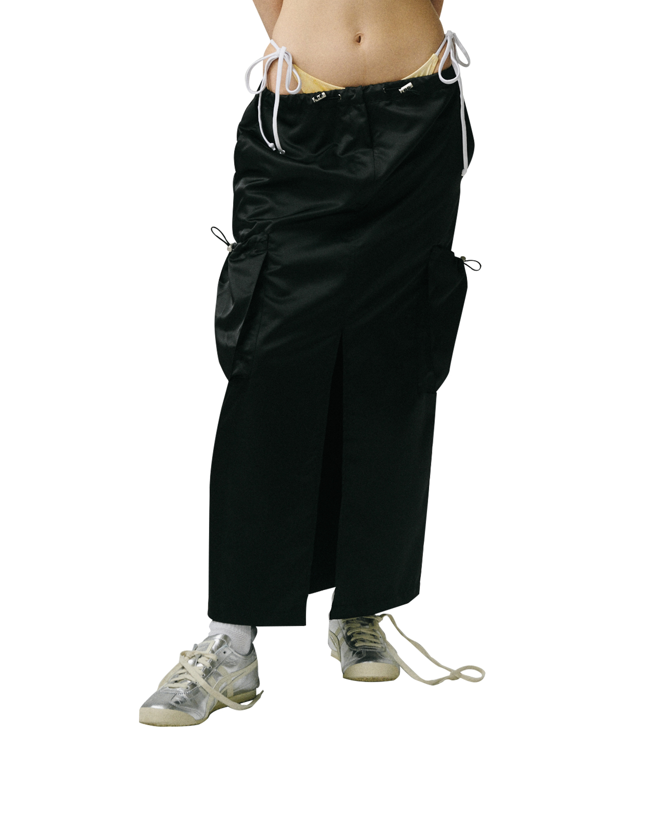 플리즈프로젝트 [PLZPROJECT]MAXI CARGO SKIRT, BLACK - 위시버킷