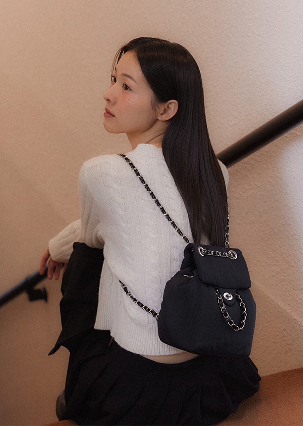 아노에틱 ANC PADDING CLASSIC BACKPACK_BLACK - 위시버킷