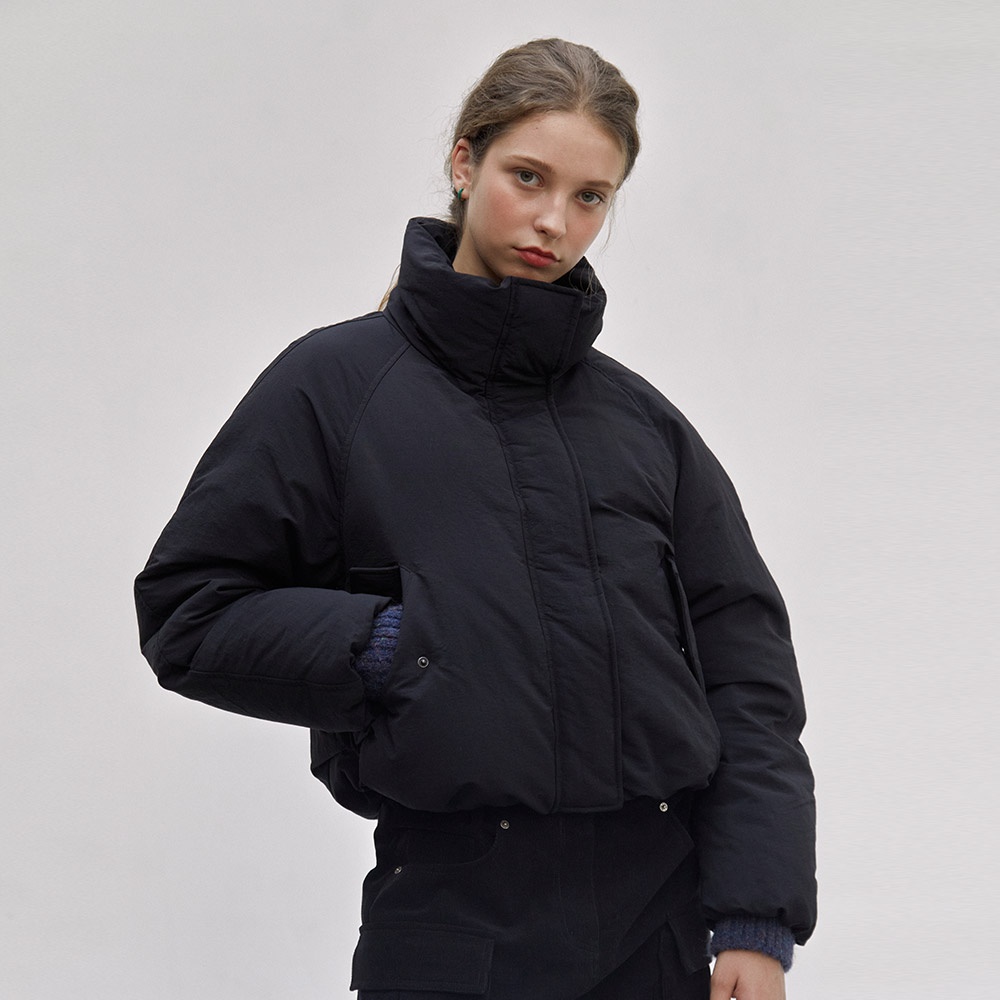 레이브 High Neck Goose Down Padding in Black VP3WM420-10 - 위시버킷