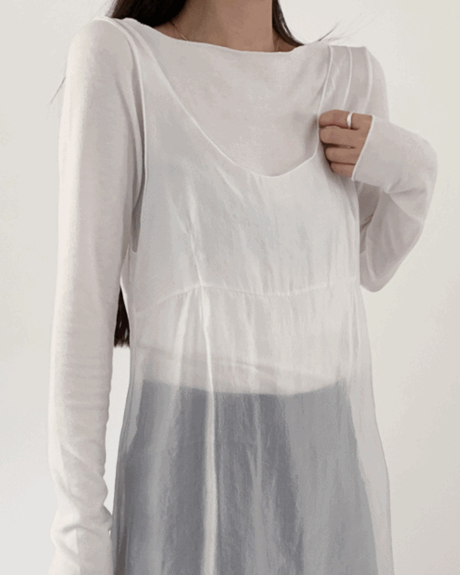 라이트소스 [블랙 당일출고] SEE THROUGH LAYERD DRESS (2c) - 위시버킷