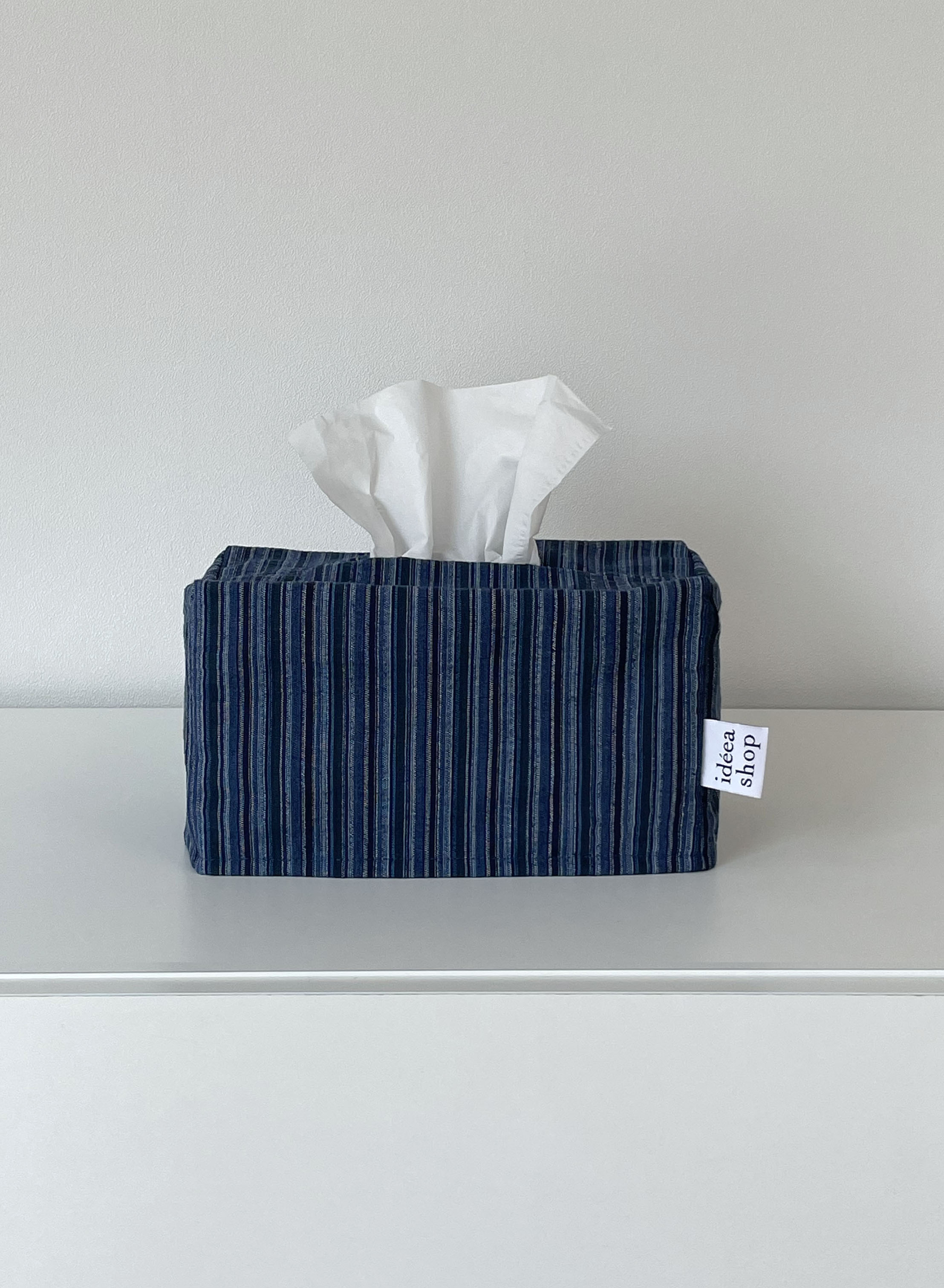아이디어숍 Denim tissue case - deep blue (m) - 위시버킷