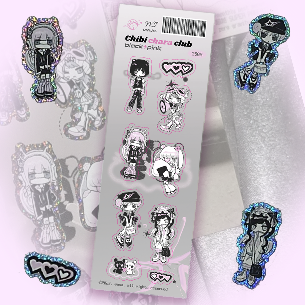 미래의미래 [wasa] Chibi KARA Club (Pink) Seal Sticker - 위시버킷