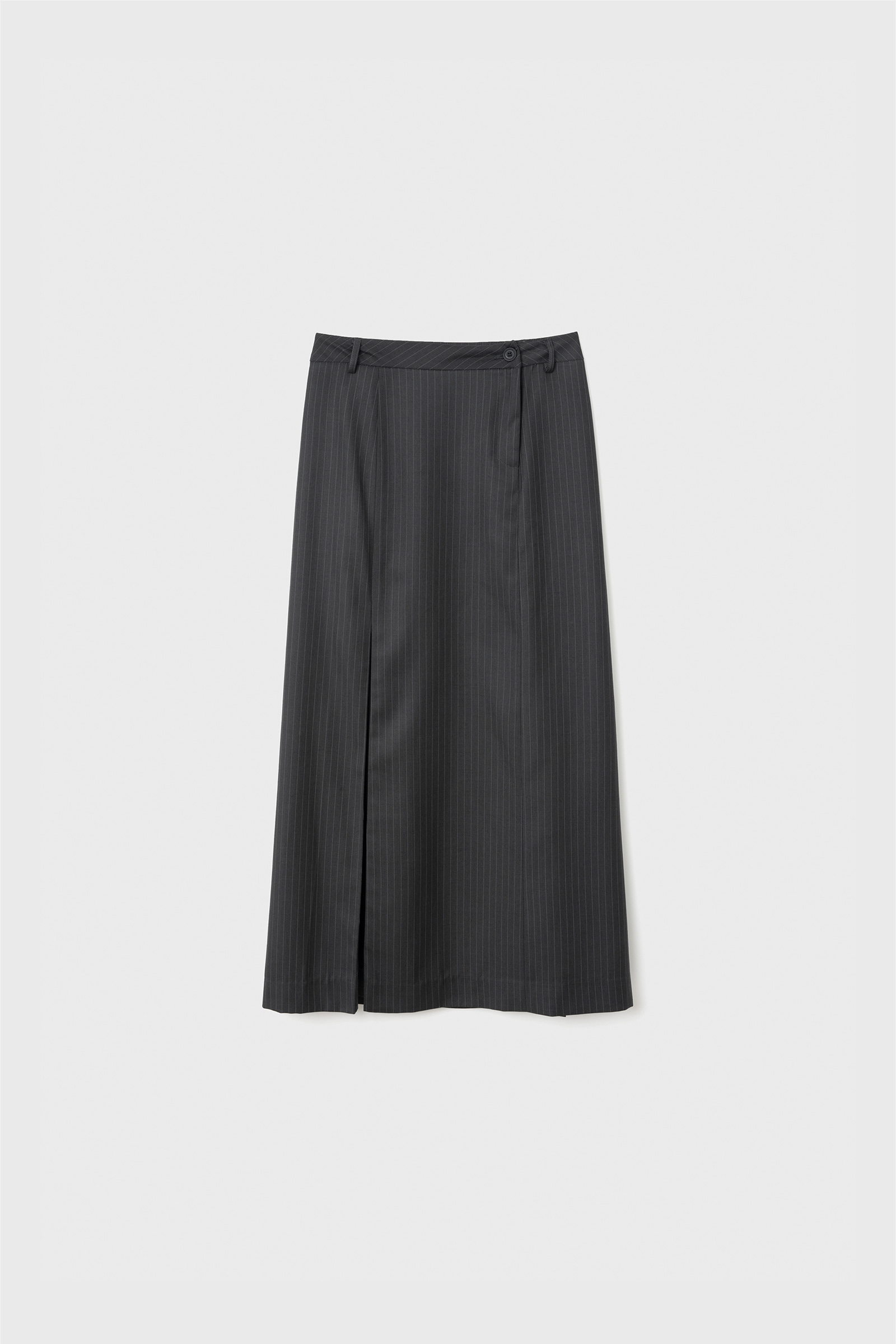 버뮬라 SIDE PLEATS MAXI SKIRT (CHARCOAL) - 위시버킷