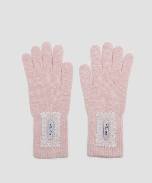 로라로라 LACE LABEL ANGORA GLOVES PINK - 위시버킷