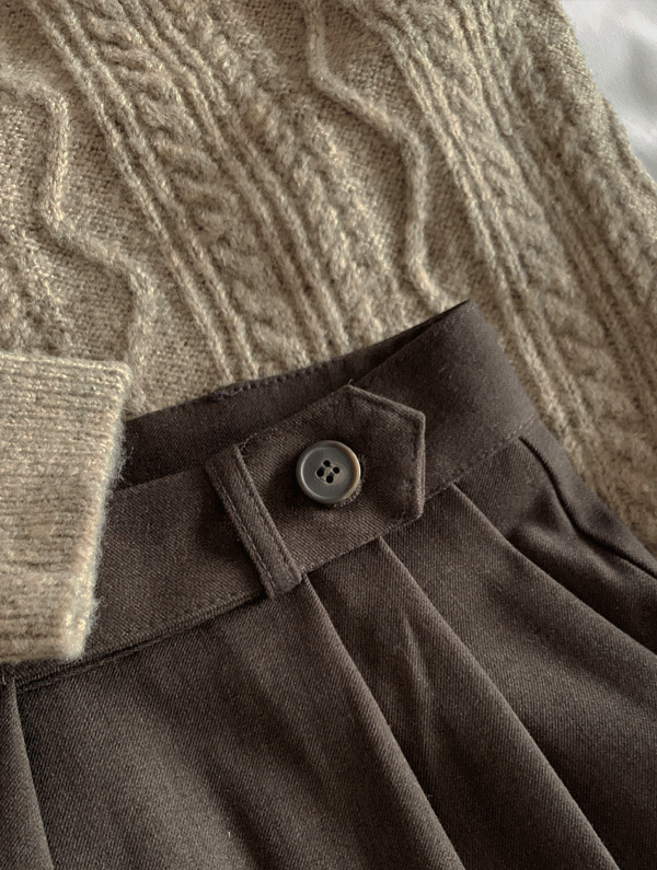 오브이베브 Paul button slacks버튼슬랙스/슬랙스/비조슬랙스/가을슬랙스/브라운슬랙스 - 위시버킷