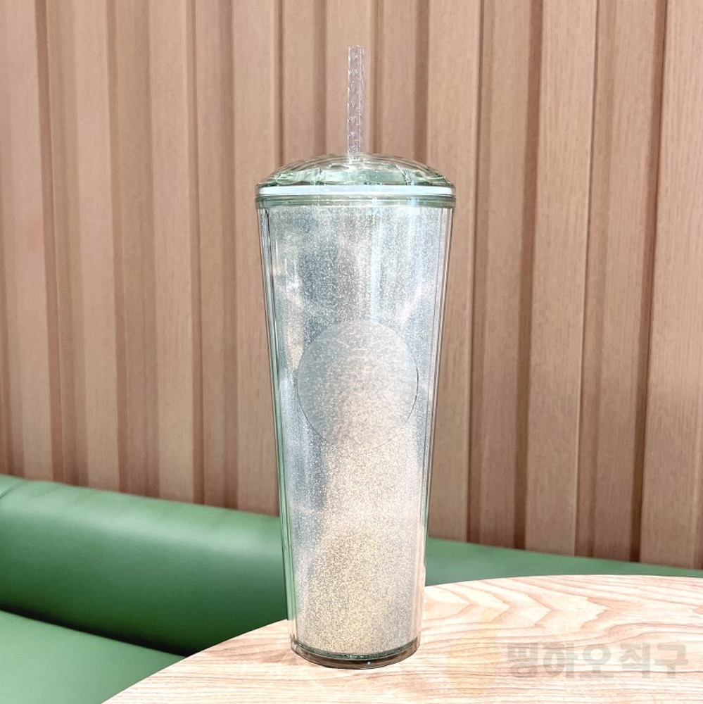 스타벅스 스타벅스차이나2022여름MD대리석시리즈 그린글리터 돔텀블러 대용량플라스틱컵/710ml(5월20일이후발송) - 위시버킷