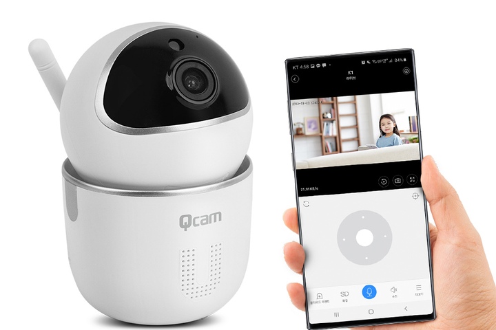 큐캠 Full HD 100만화소 고화질 IP카메라 홈CCTV 모션감지 Qcam-K1 - 위시버킷
